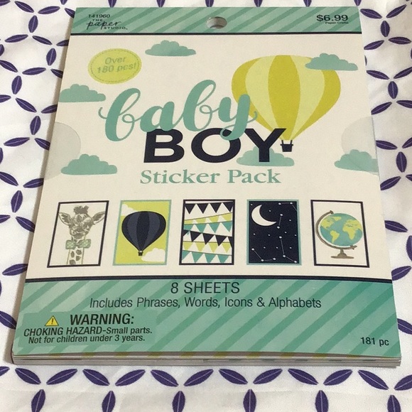 The Paper Studio | Art | New Paper Studio Baby Boy Sticker Set 81 ...